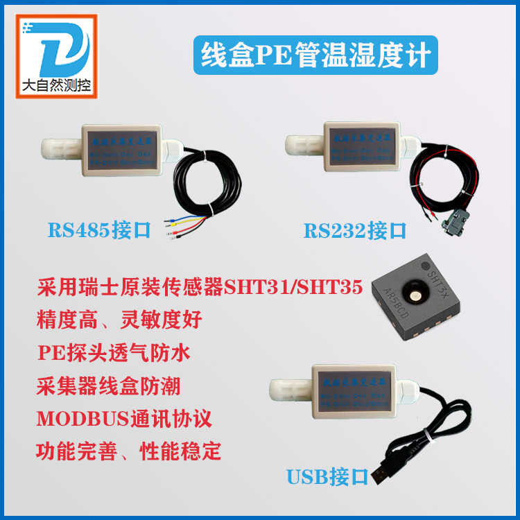 Wire box PE probe meter Environmental temperature humidity sensor ...