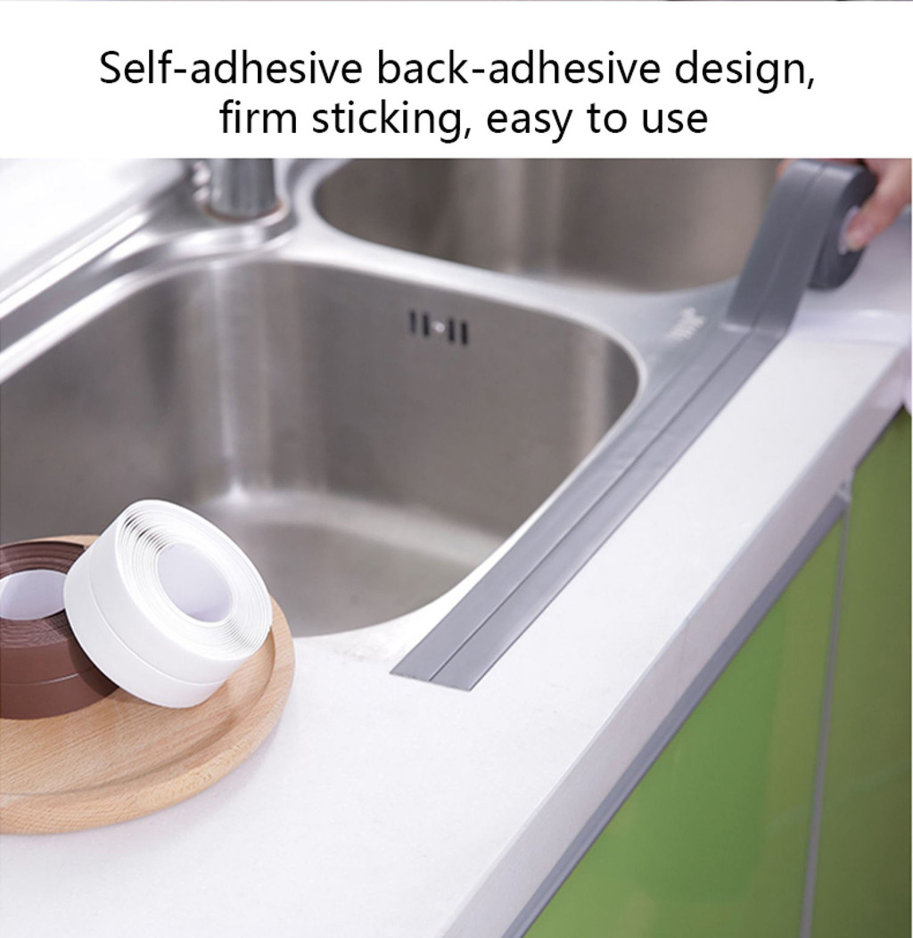 1 Roll Toilet Caulk Tape Sealant Strip Self Adhesive Tub Wall Sealing ...