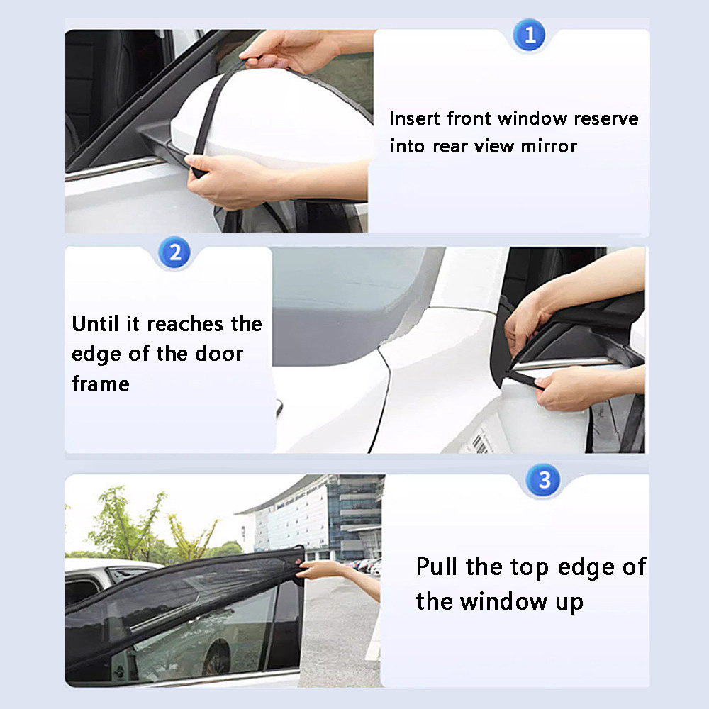 2pcs/set4pcs/set Universal Car Window Net Car with Anti-mosquito Insect ...