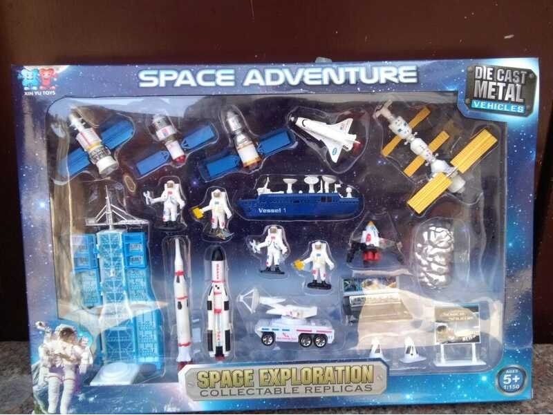 Toy Set Space Alloy Aircraft Rocket Model Children's Car Launch Tower ...