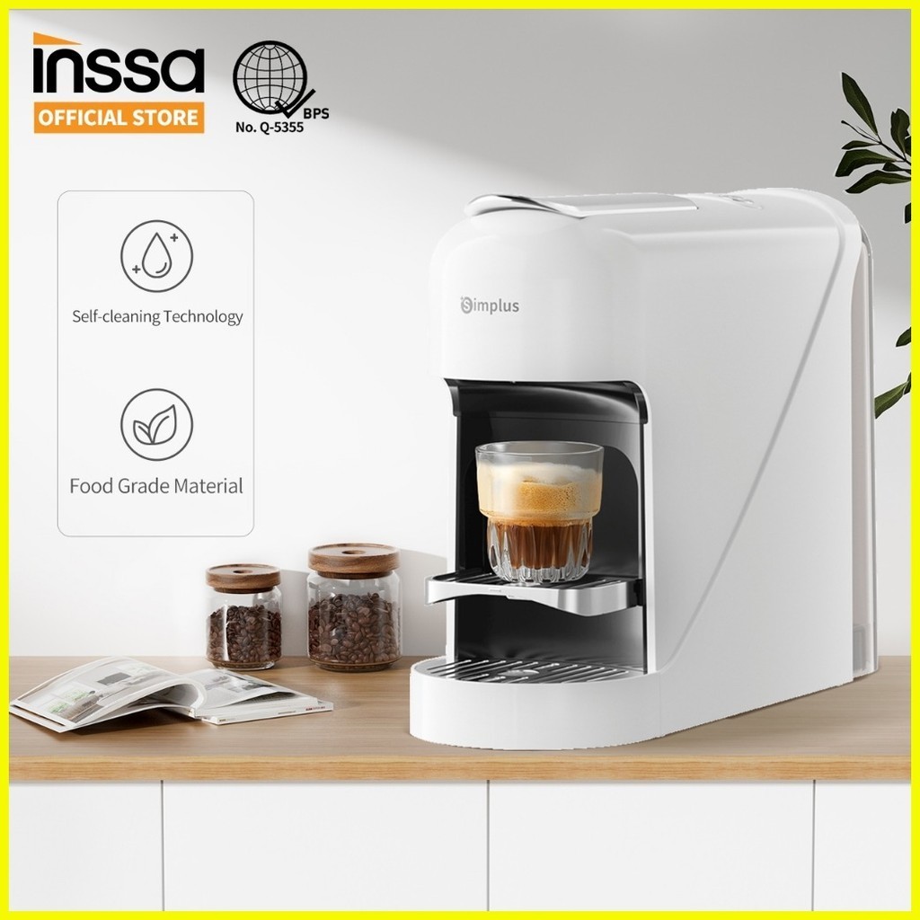 § INSSA x Simplus Capsule Coffee Maker Espresso Coffee Machine 20 Bar ...