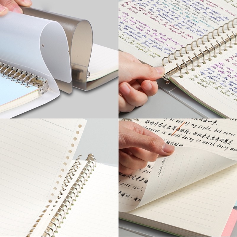 Loose Leaf Refill Binder Notebook A4/B5/A5 Replacable Metal Ring ...
