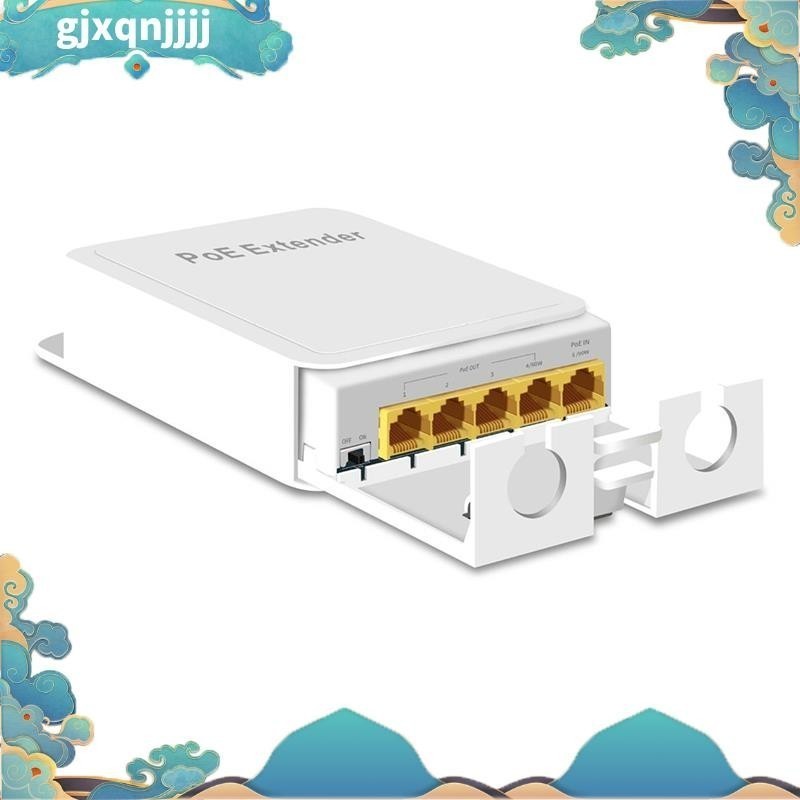 Outdoor POE Repeater 1000Mbps 1 to 4 Network Switch PoE Extender for IP ...
