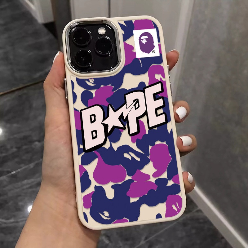 New Camouflage Purple BAPE Pattern Phone Case Compatible for IPhone 15 ...