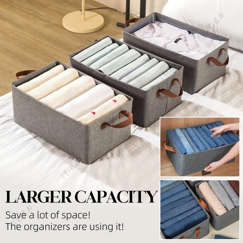 Organizer Storage Foldable Storage Box with Steel Frame Closet Wardrobe ...