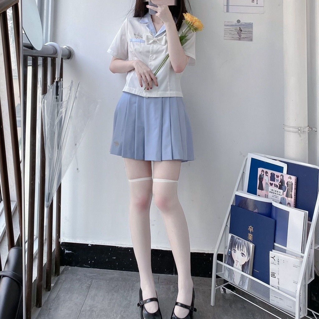 White silk stockings female Laurie jk sexy calf stockings summer thin thin Breathable High Waist ...