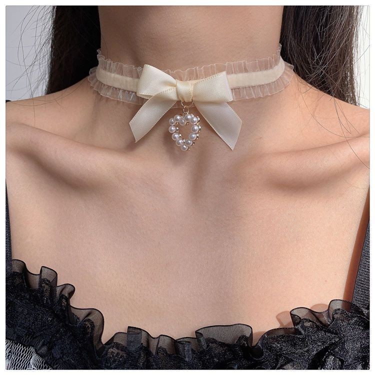 Women'S Cute Collar Lolitas Handmade Vintage Lace Heart Choker For ...