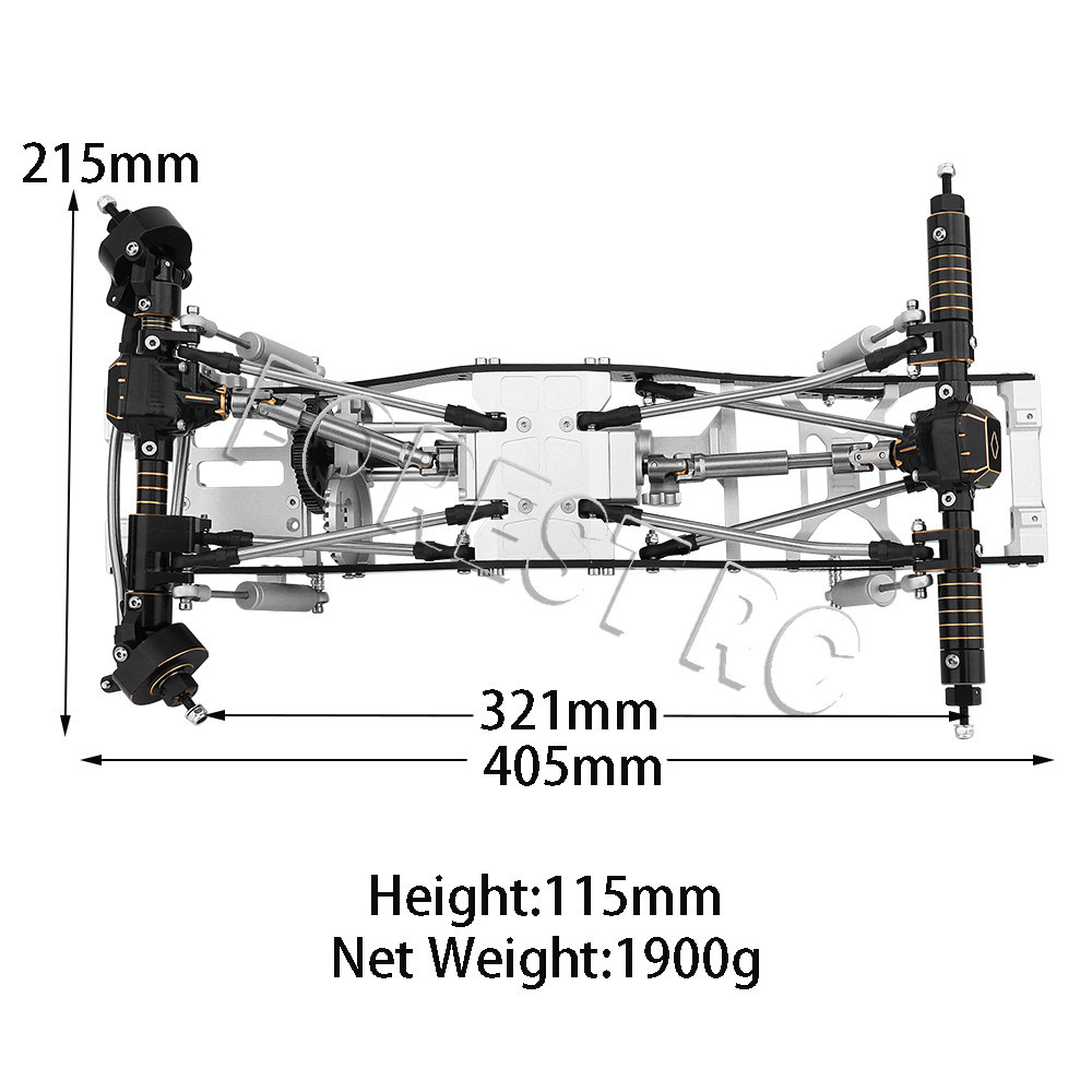 Full Metal Chassis Frame with Complete Transmission Brass Axle for ...