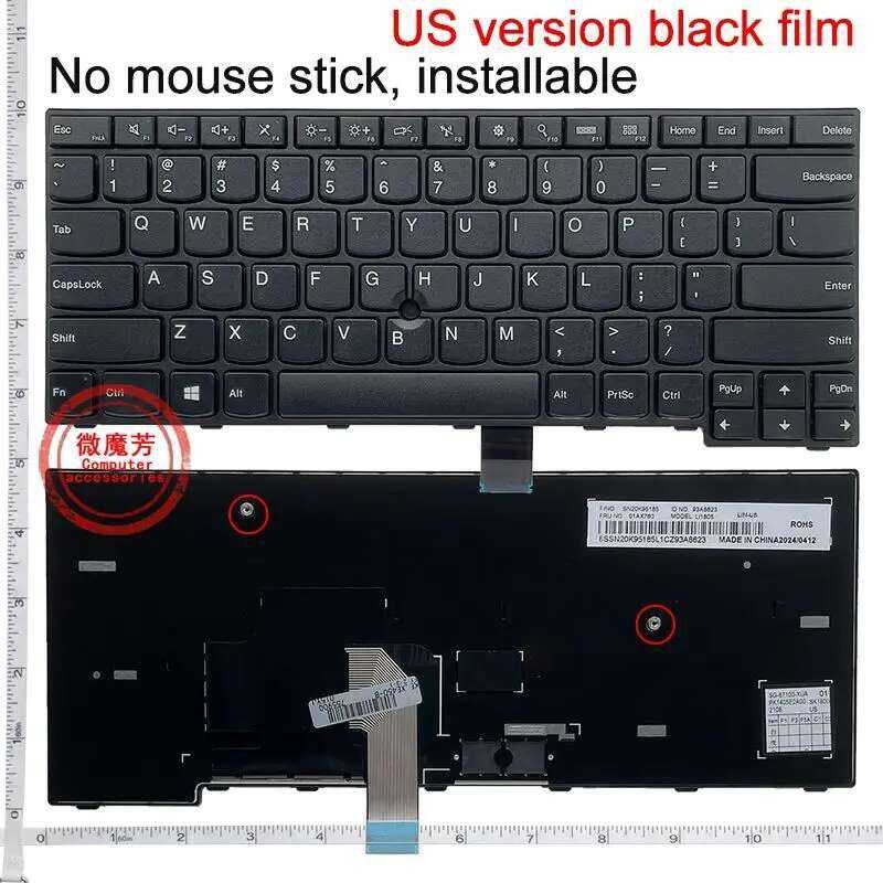 US NEW Keyboard Para Sa Lenovo Thinkpad E450 E455 E450c W450 E460 E465 Ingles Laptop c | Shopee ...