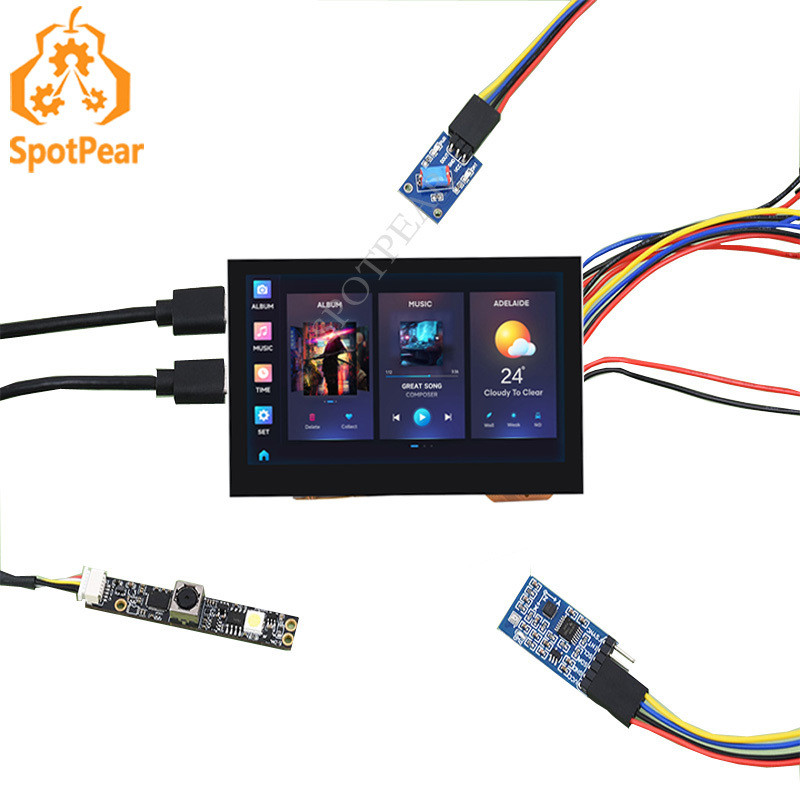 Esp32 S3 43inch Lcd 800x480 Captive Touchscreen Display Board Lvgl With Sensor Can I2c Rs485