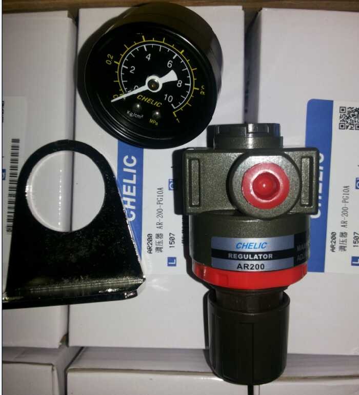 Taiwan CHELIC air regulator pressure gauge AR200/BR300/CR | Shopee ...
