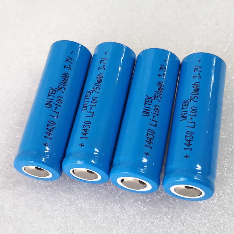 US 750Mah 3.7V 14430 Lithium Ion Rechargeable Battery 4/5Aa Li-Ion Cell ...
