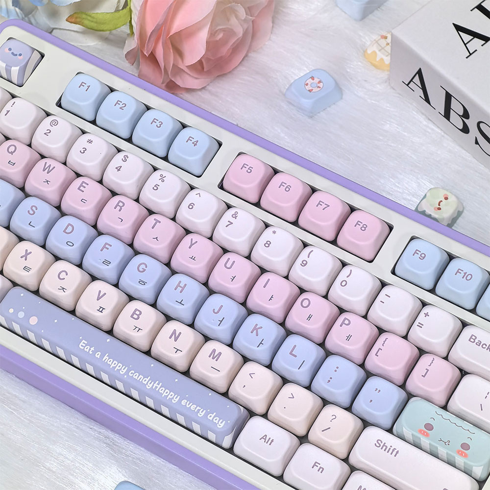 Happy Candy Macaron Keycap MOA Cherry Profile English/Korean/Japanese ...