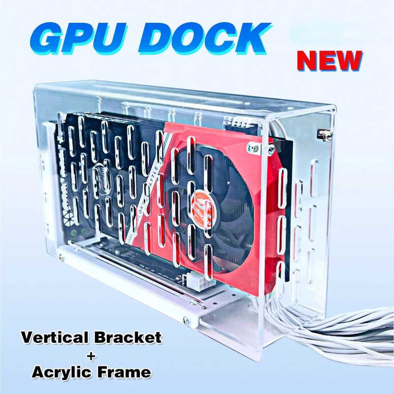 Laptop eGPU CASE Graphics Card Bracket Base+Acrylic Frame Video Cards ...