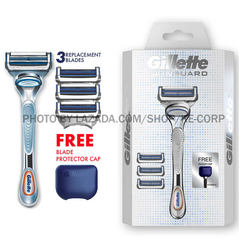 Gillette Fusion 5 na may 4 Blades Free Razor Cap - White Sier Handle ...
