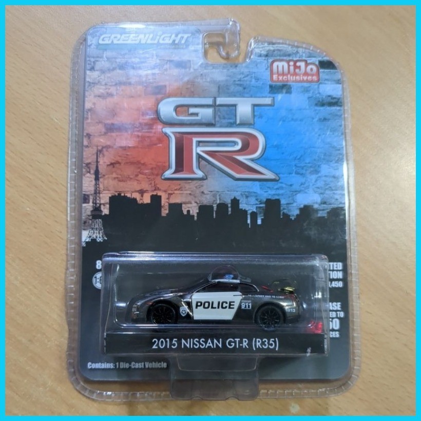 Greenlight 1:64 scale Nissan GTR R35 Police car (Mijo exclusive ...