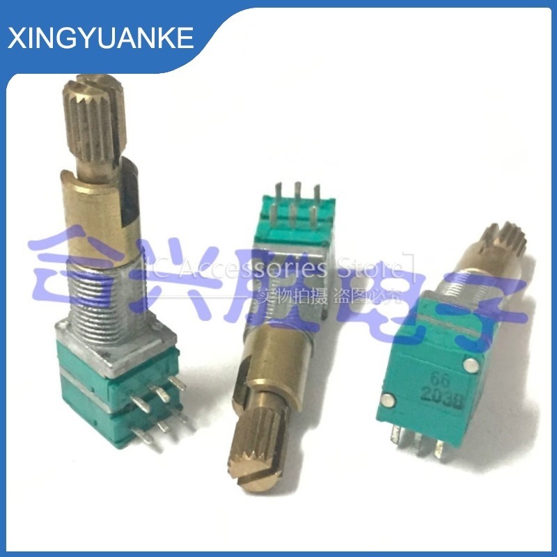 1Pcs/Lot RK097 Double Shaft Duplex Potentiometer B20K B203 Car ...