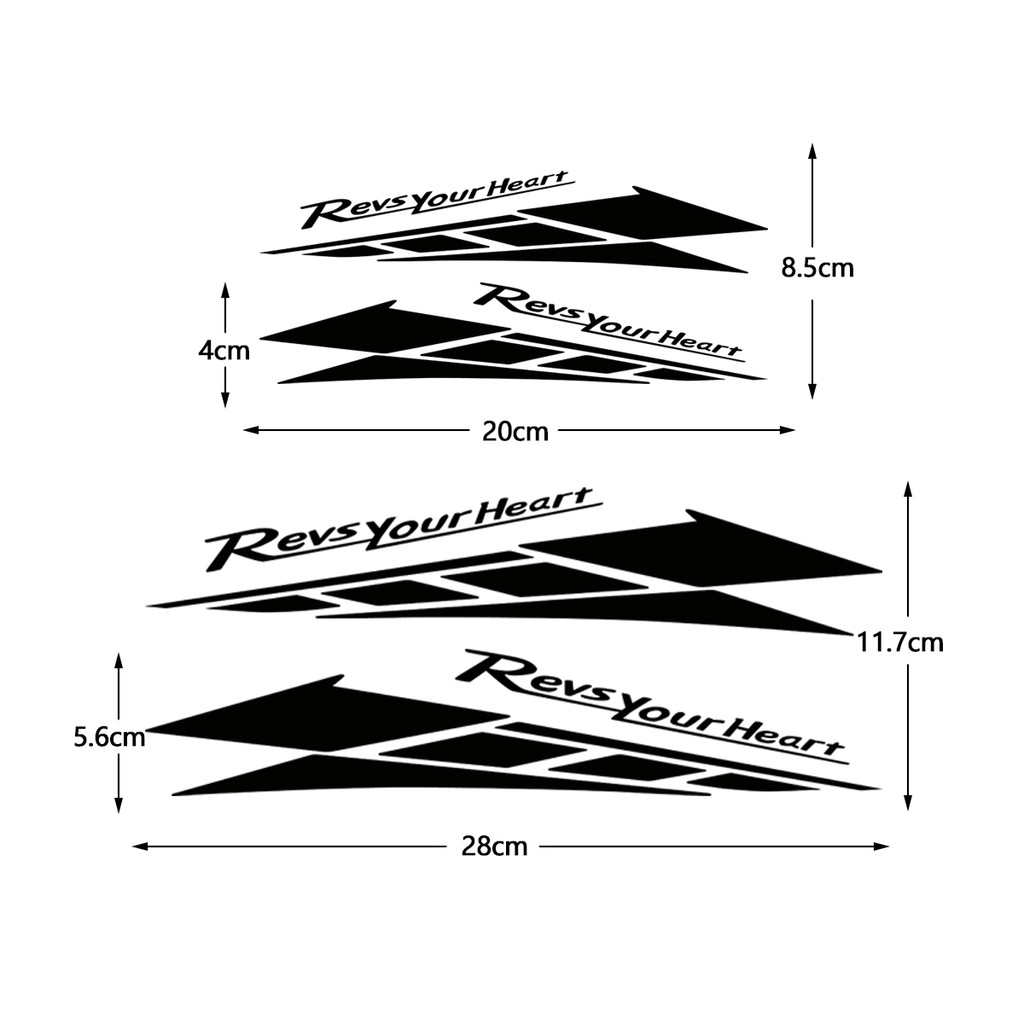 2Pcs/Set Yamaha Reflective Sticker for Motorcycle Motor body Side Strip ...