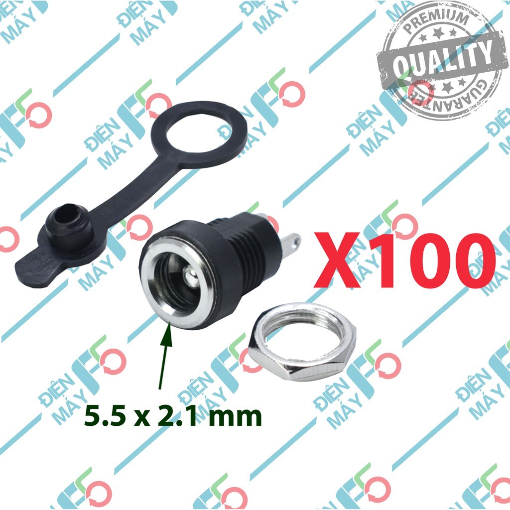 in stock Dmf5 Combo of 100 DC Charging Jacks with rubber stopper ...