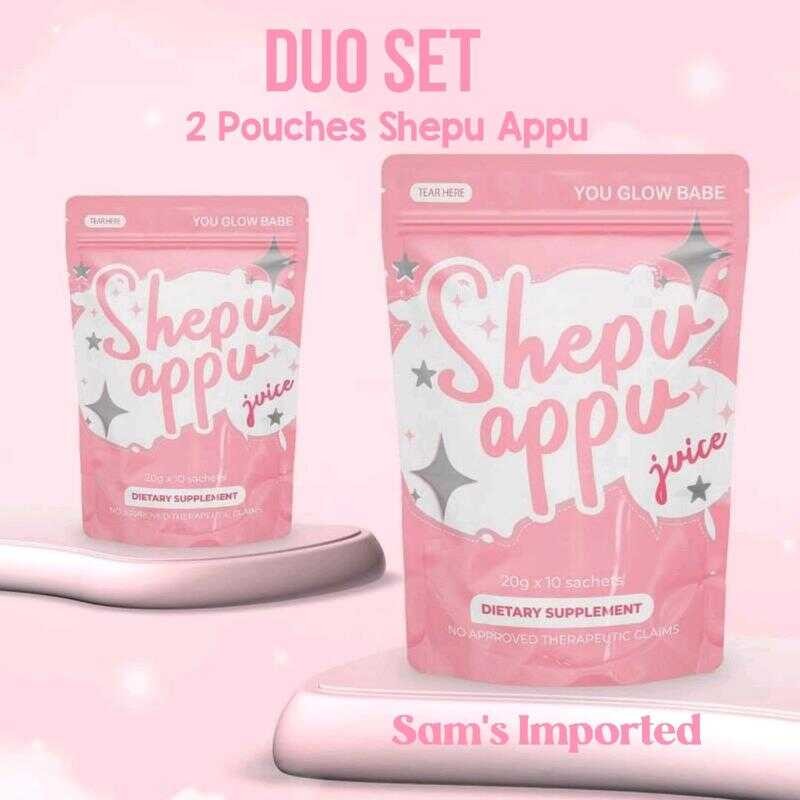 DUO SET 2 Pouches Shepu Appu Juice Collagen Glutathione Drinks Colagen ...