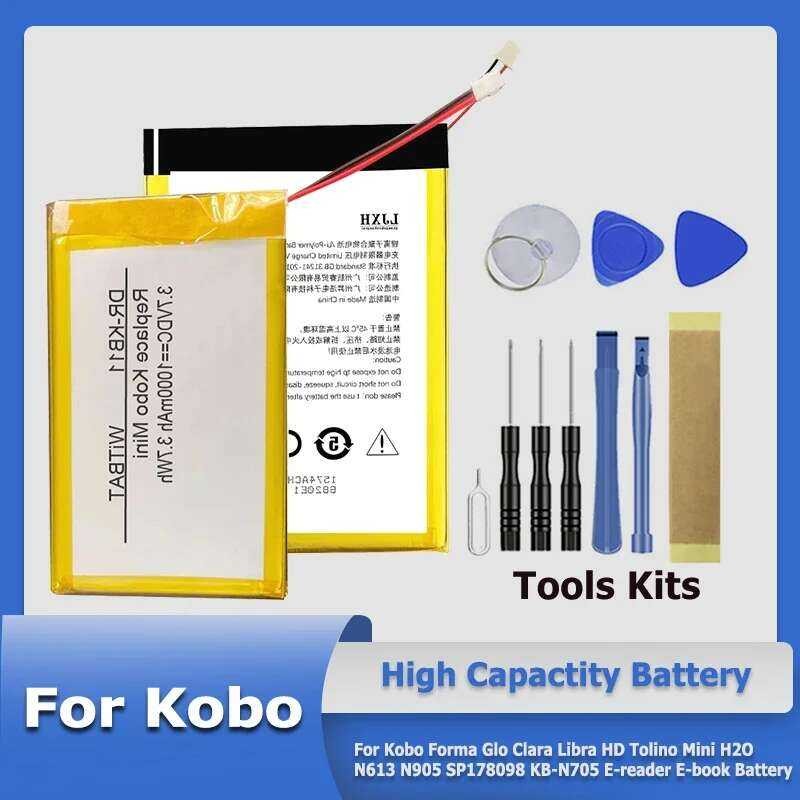 61 2 H384355 Pr-158098N Battery For Kobo Forma Glo Clara Libra HD Too ...