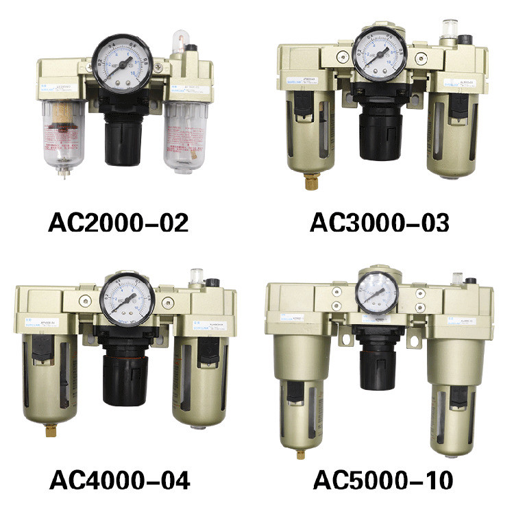 Pneumatic triple pressure reducing valve air source processor AC2000-02 ...