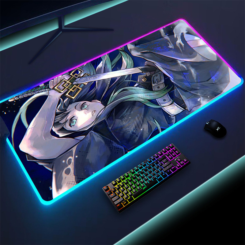 Muichiro Tokito Large Game RGB Mouse Pad Gaming Accessories HD Print ...
