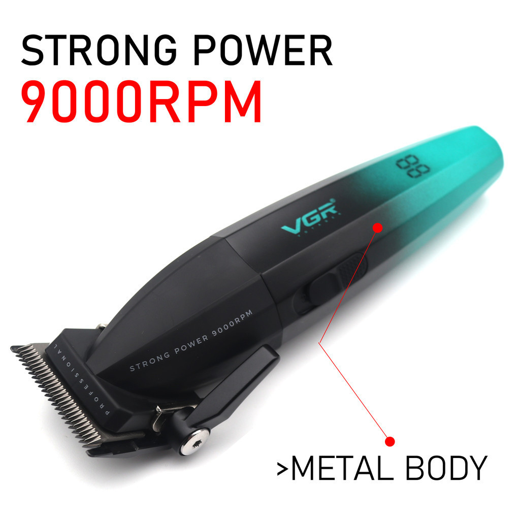 9000 RPM VGR V003 Professional Hair Clipper for Men Full Metal USB Men ...