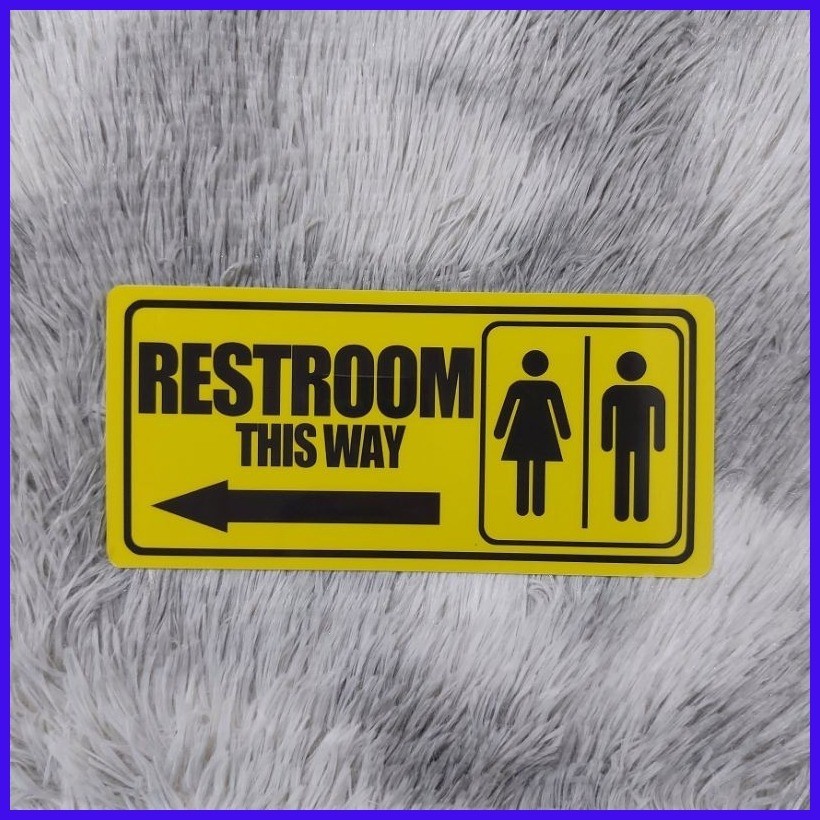 ⭐ RESTROOM THIS WAY PVC SIGNBOARD | Shopee Philippines