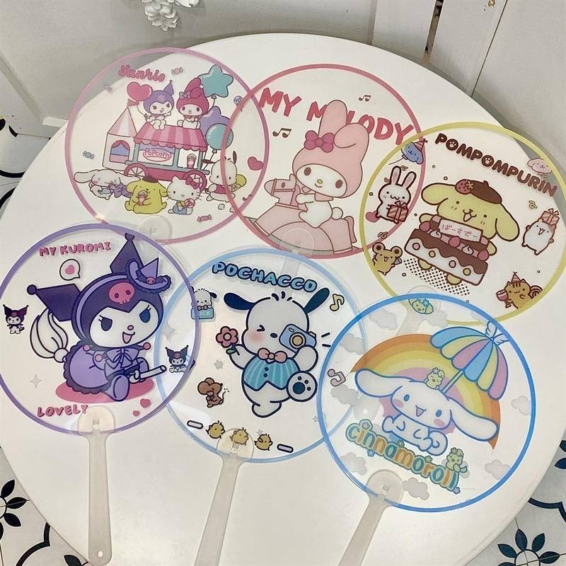 Summer Creative Cute Handheld Fan Cartoon Melody Kuromi Mini Hand Fan ...