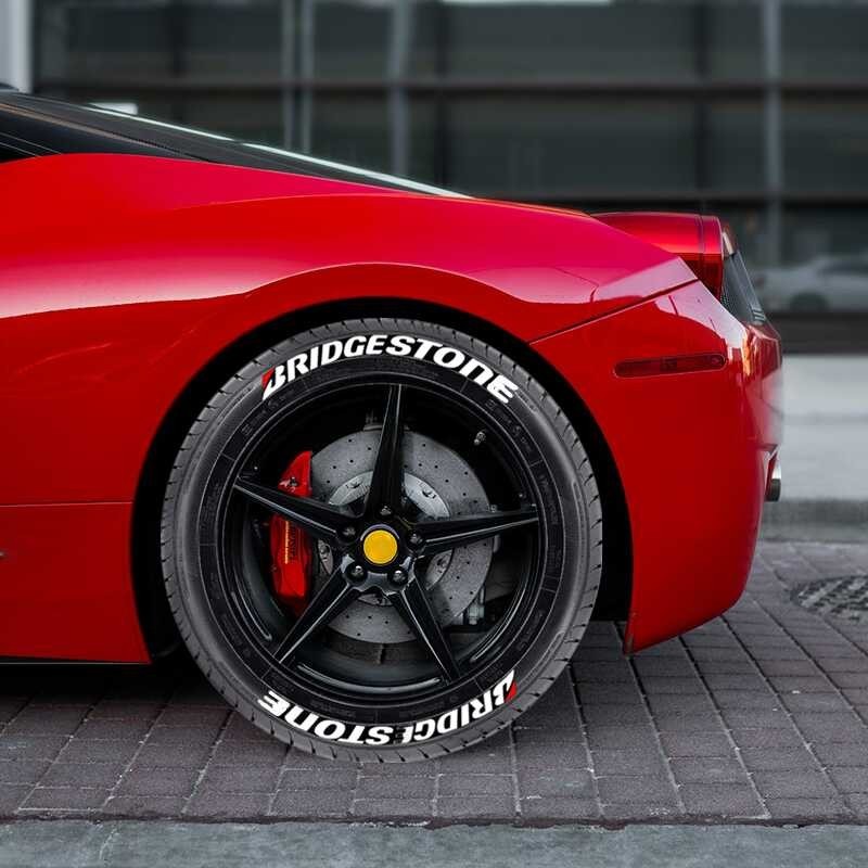 Stickers Bridge-Stone Tire 3D Car Wheel Tuning Permanent Rubber ...