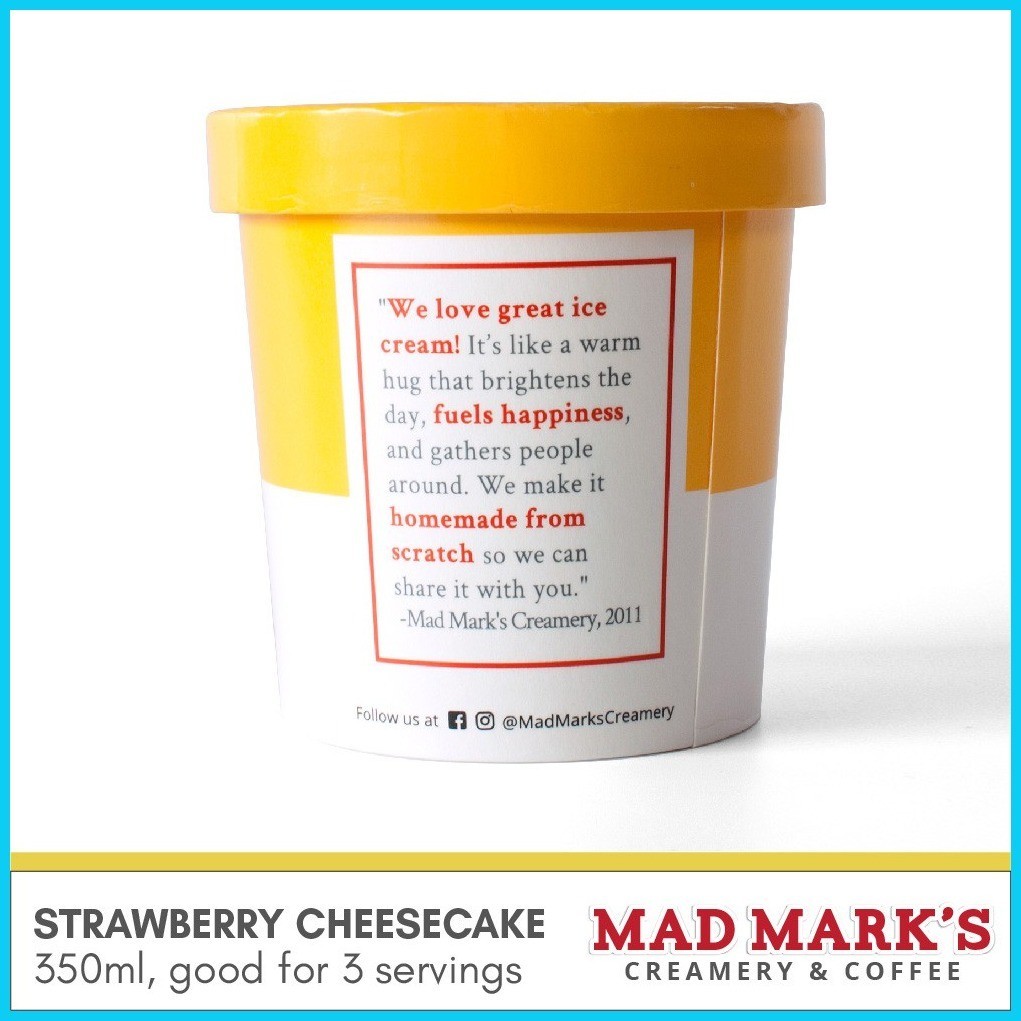 ⊕ Mad Marks Premium Ice Cream Strawberry Cheesecake | Shopee Philippines