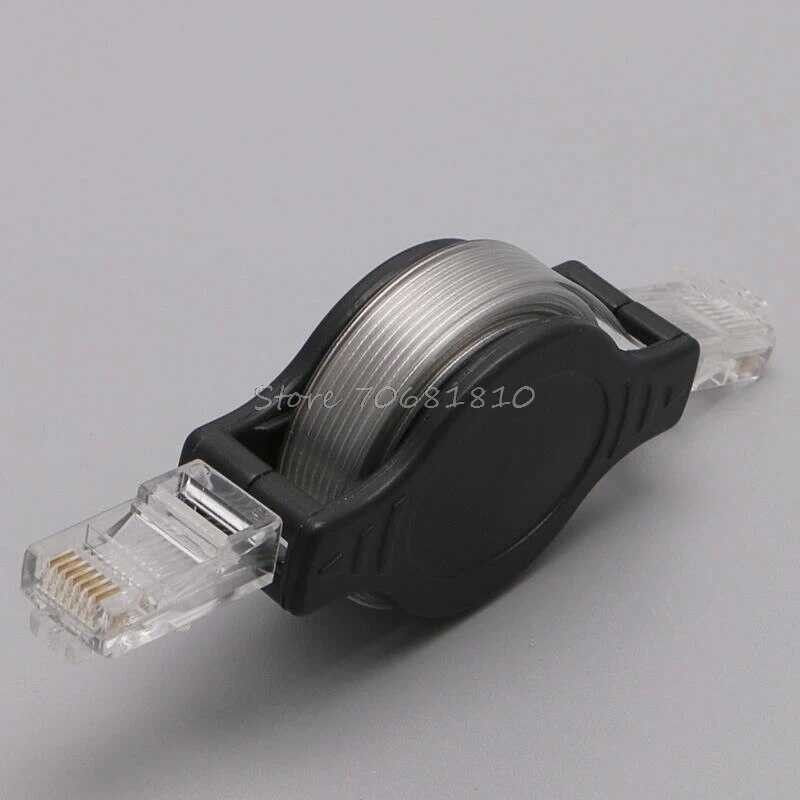 Retractable CAT5e RJ45 Internet Ethernet Network LAN Modem Router Cable ...