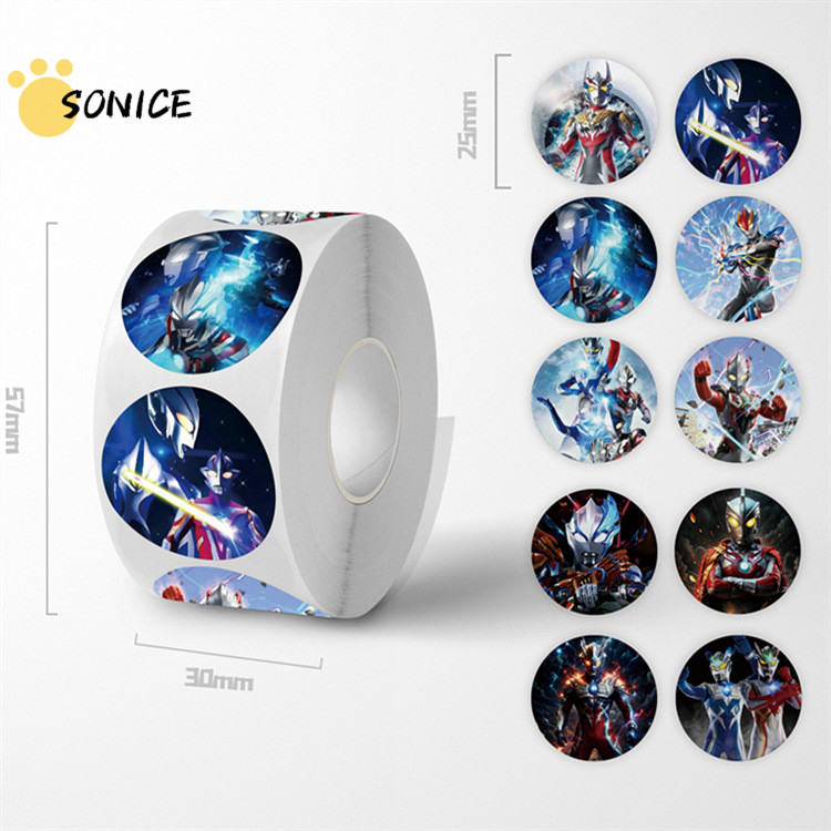 500pcs/roll Ultraman Reward Sticker for Kids Scrapbooking Decorative ...