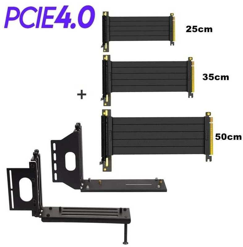 Black Pci-E 16X Graphics Card Vertical Bracket Base GPU Mount Holder ...