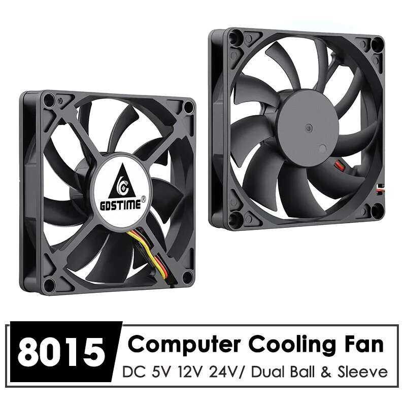 GDSTIME 3 E6 80Mm Slim Fan DC 5V 12V 24V 2Pin 3Pin USB 80Mm X 15Mm ...