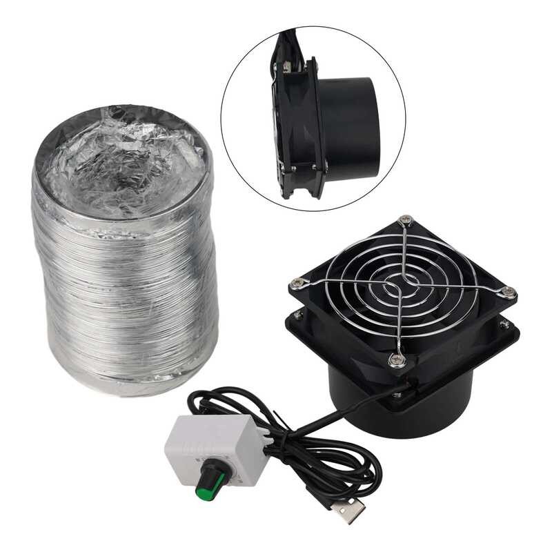 Fume Absorber USB Exhaust Fan Duct Air Ventilation Blower Window ...
