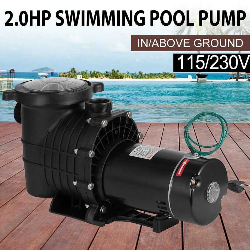 Swimming HP Pool Filter Pump Motor W Strainer Hi Aquarium Water Pumps ...