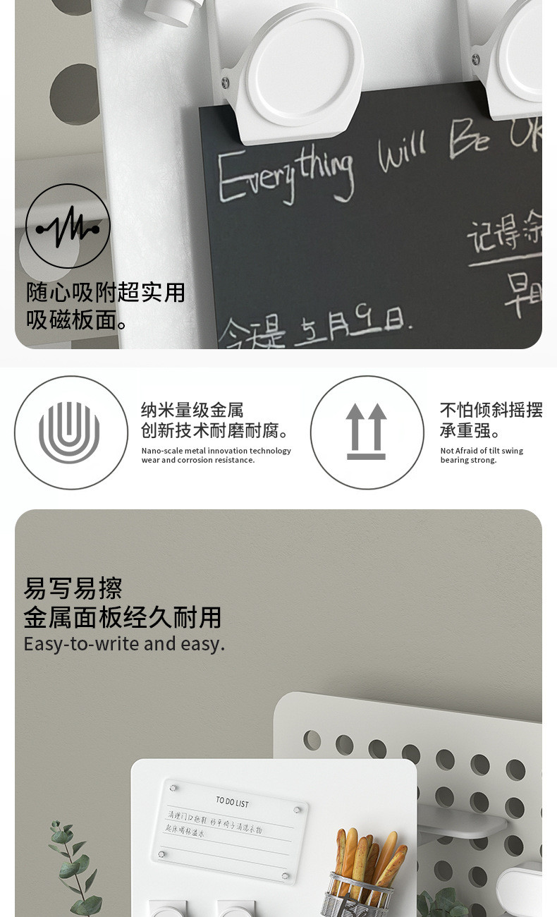 Magnetic Message Board Desktop Whiteboard Blackboard Metal Memo Board ...