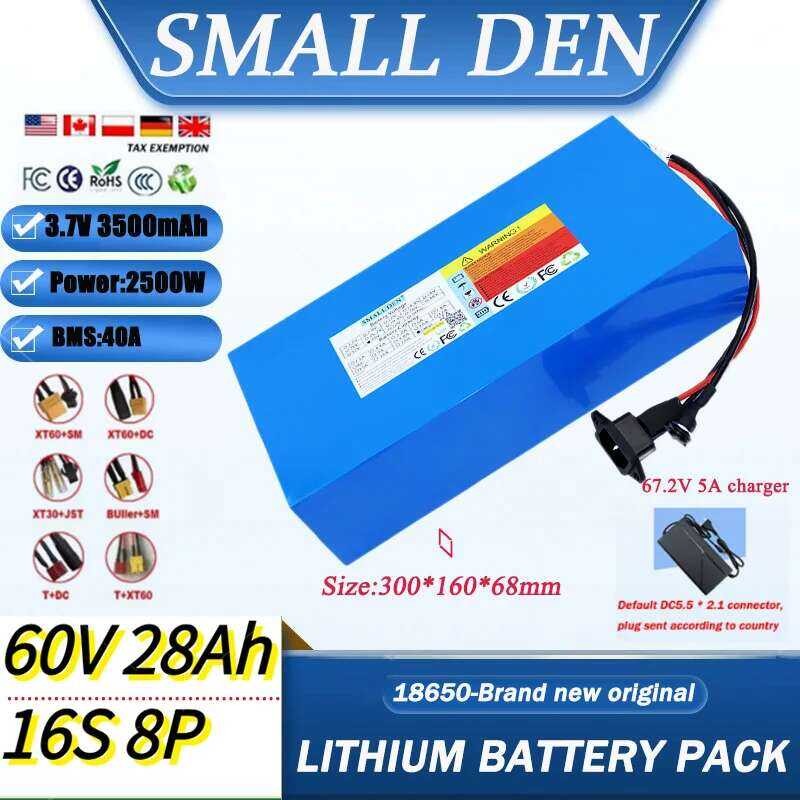 60V 28Ah 18650 16S8p Lithium Ion Battery Pack 2400W Power Tool ...