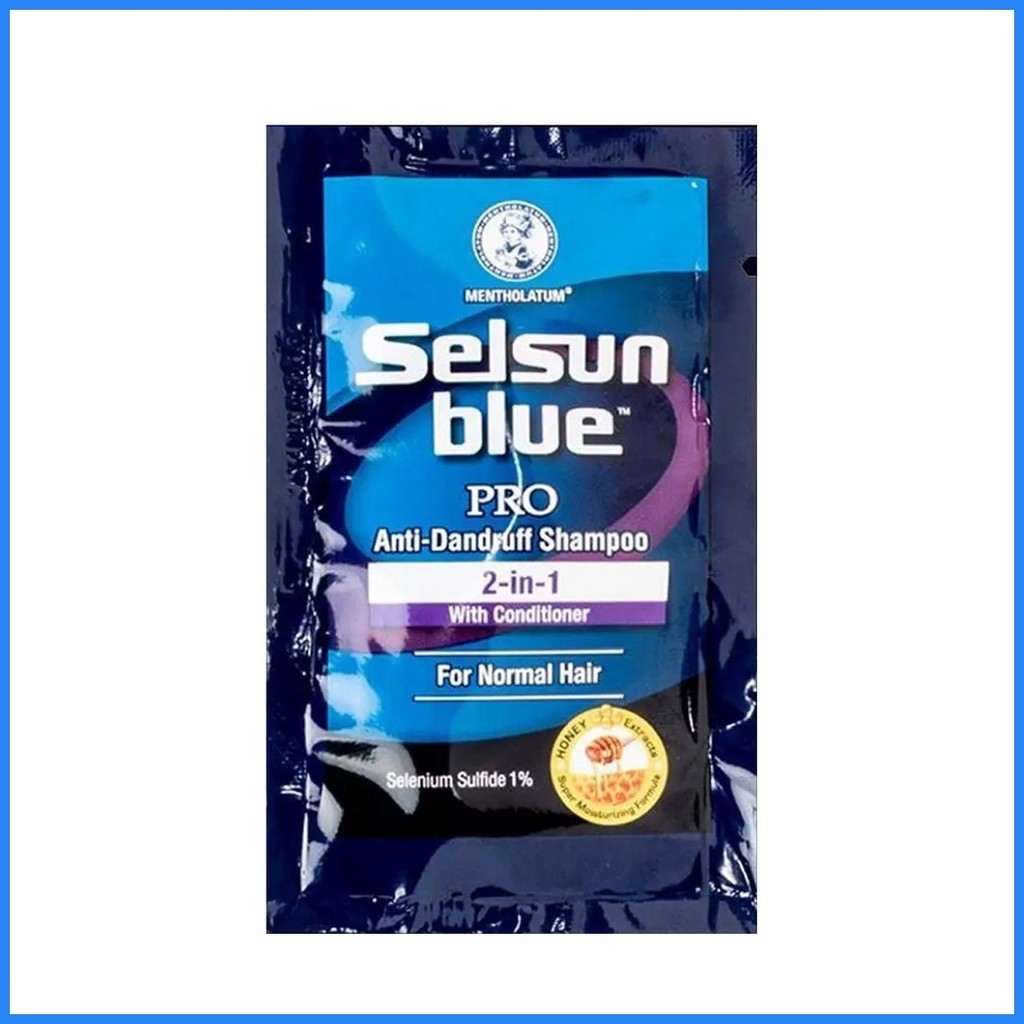 ๑ Selsun Blue Pro 2 in 1 Anti-Dandruff Shampoo Sachet 6g | Shopee ...