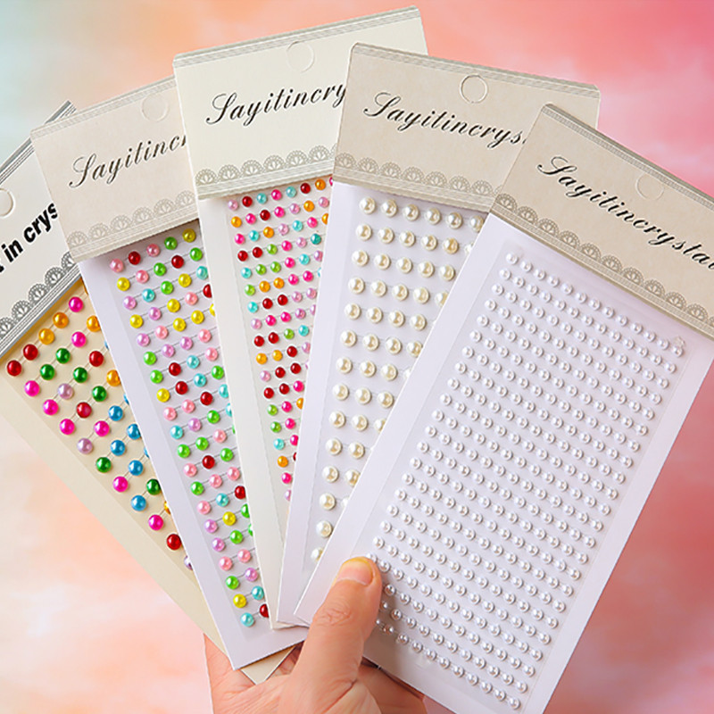 5 Sheets Colorful Acrylic Rhinestone Stickers Scrapbook Deco DIY ...