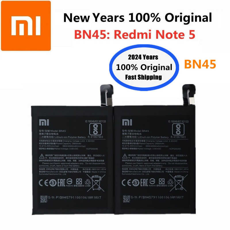 Xiao 2024 Years Mi Bn45 Original For Xiaomi Redmi Note 5 Note5 Mobile ...