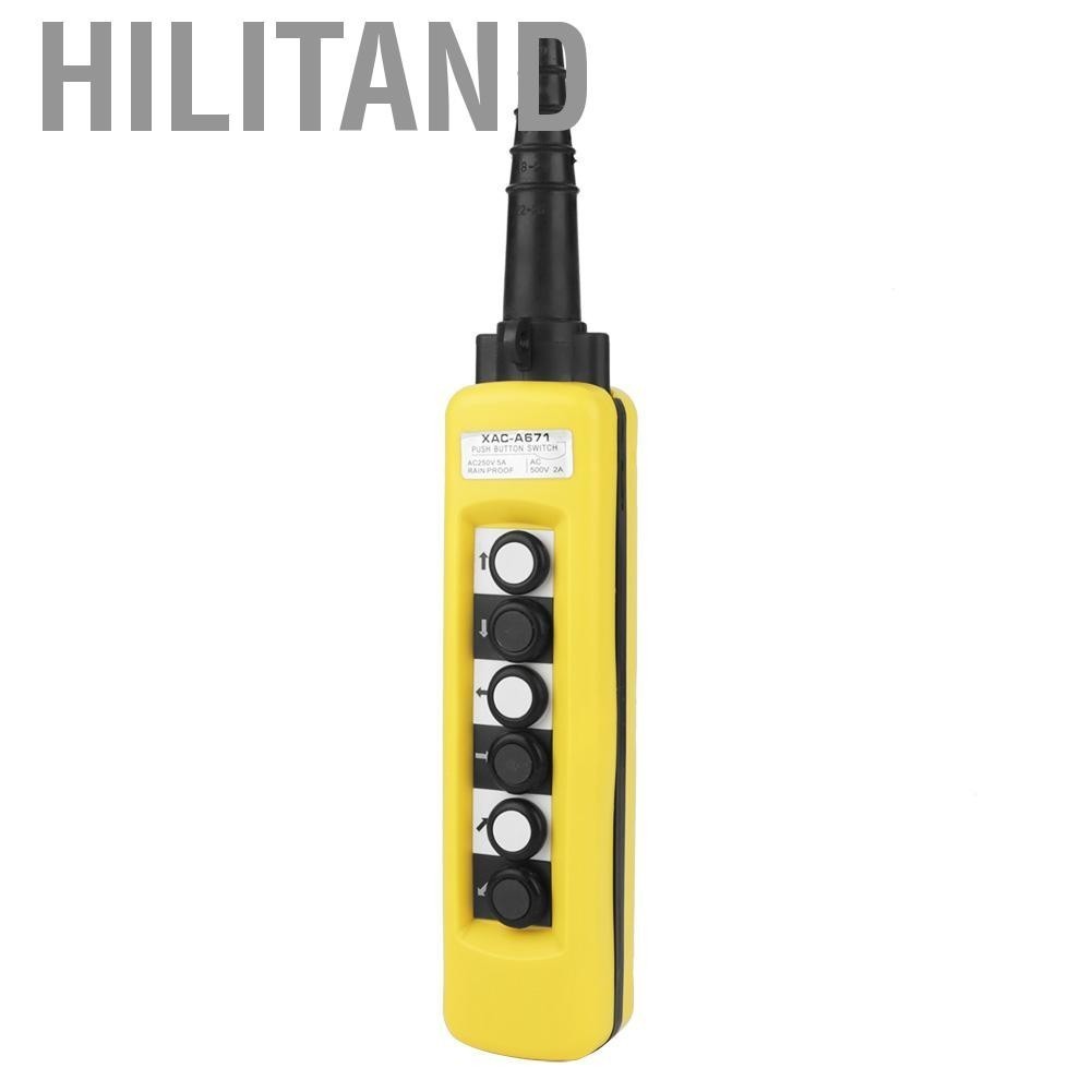 " Hilitand New Crane Chain Hoist Push Button Switch Lifting Pendant Controller 6 Buttons ...