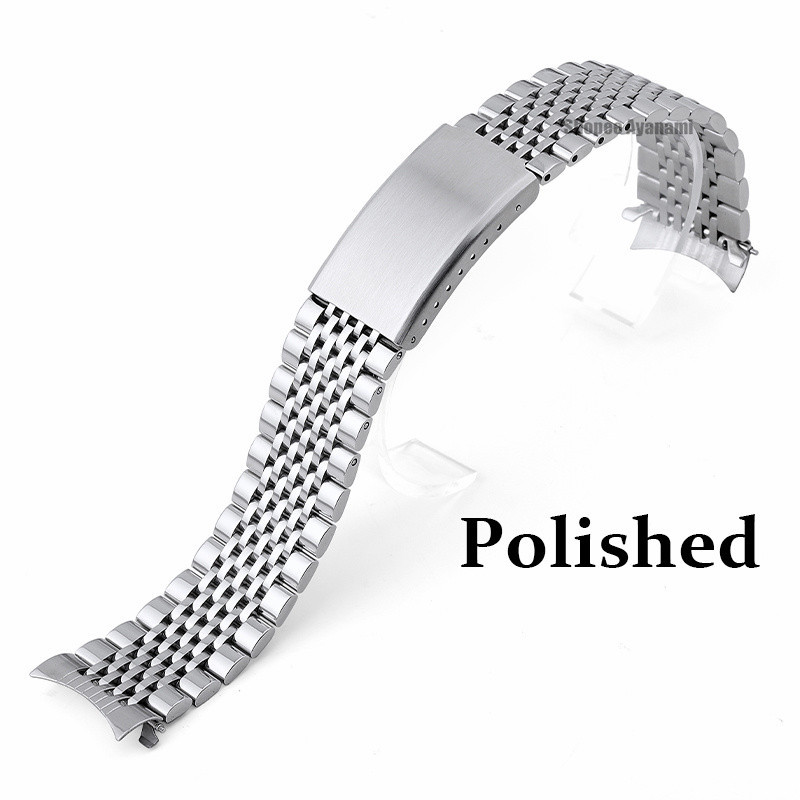 Curved End Stainless Steel Watch Strap 18mm 20mm 22mm Quick Release 9 ...