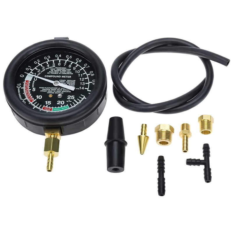 Gas Gauge, Car Vacuum And Fuel Pump Tester Gauge Kit, Leak Carburetor ...