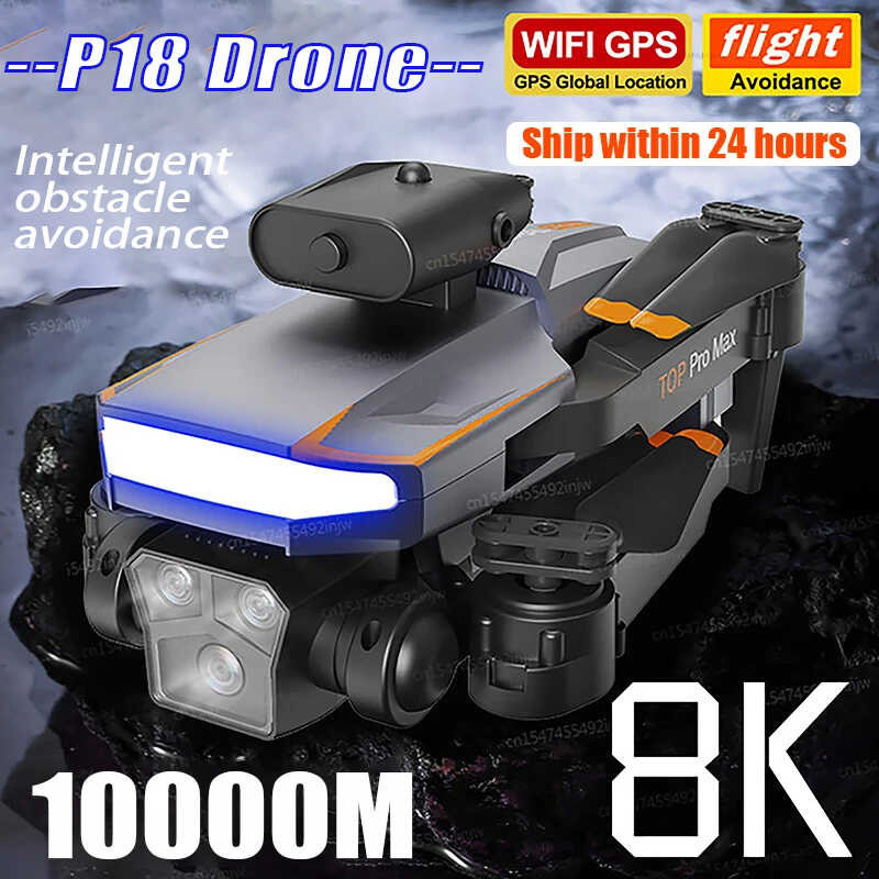 5G P18 8K HD Triple Camera Optical Flow Positioning GPS Obstacle ...
