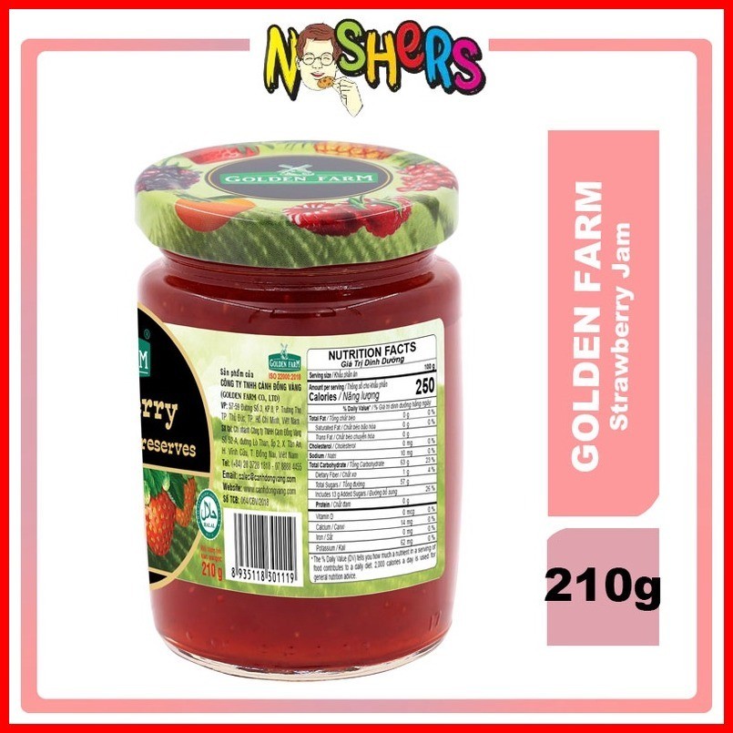 Noshers Golden Farm Strawberry Jam 210g Product of Vietnam | Shopee ...