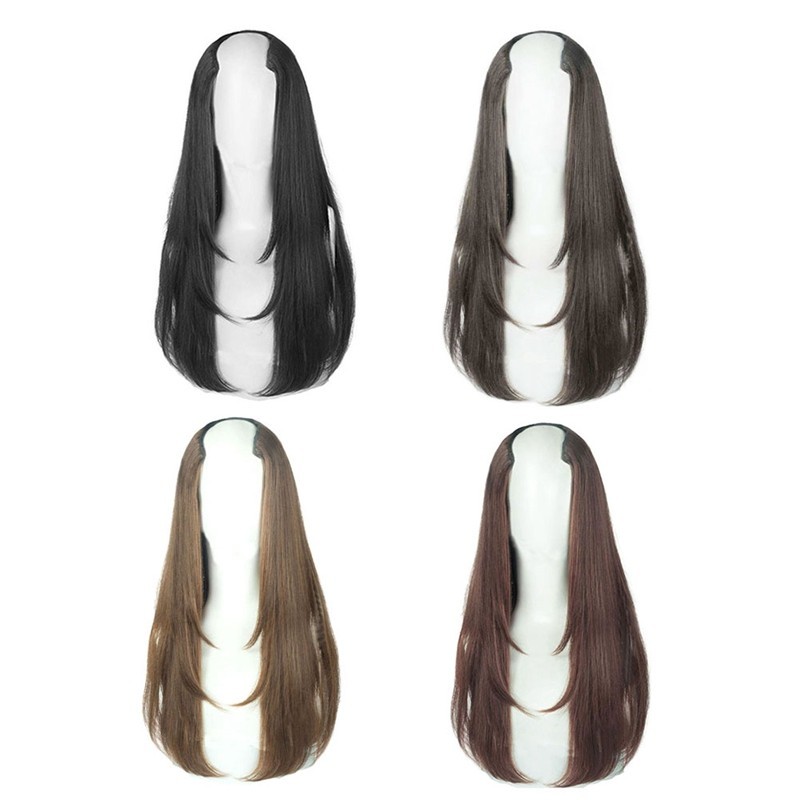 55CM Woman for wig Synthetic Hair extensions Long Hair Micro roll inner ...