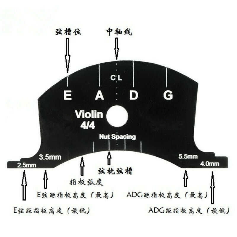 Shaping (Violin/Viola/Cello) Bridge Tool String Nut Spacing Marker ...